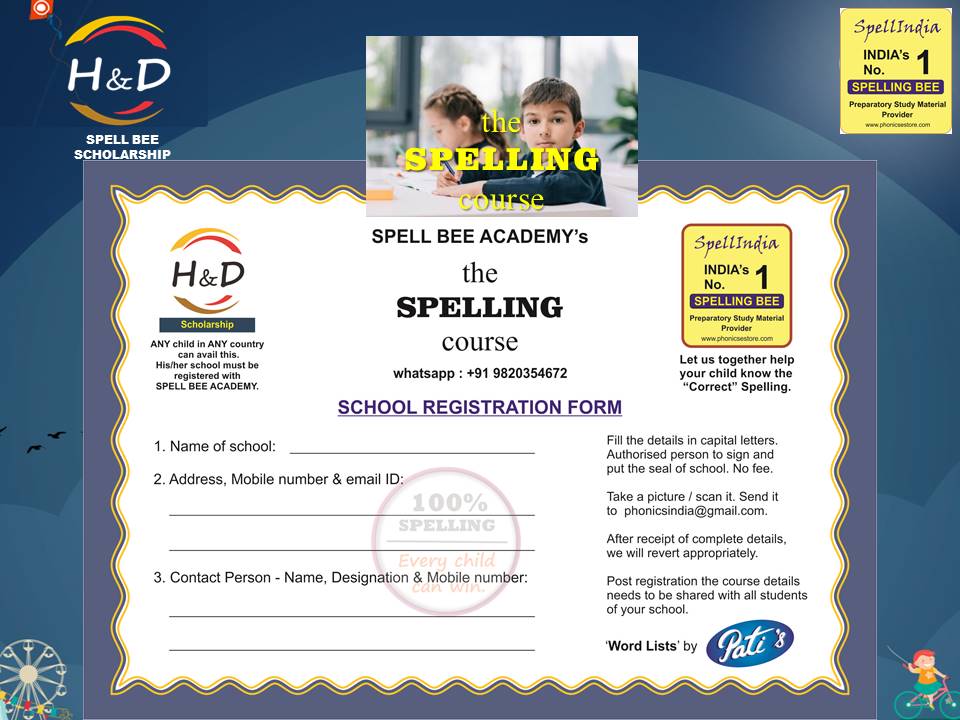 The Spelling Course Spell Bee Word List Competition Test The Spelling Course Spell Bee Word List Competition Test